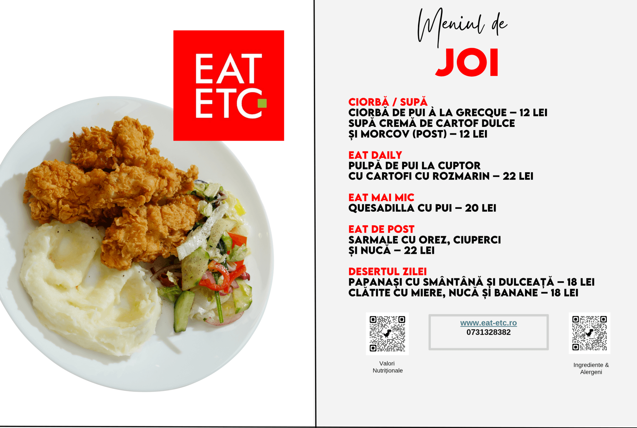 EAT ETC MENIU ZILNIC - EAT ETC