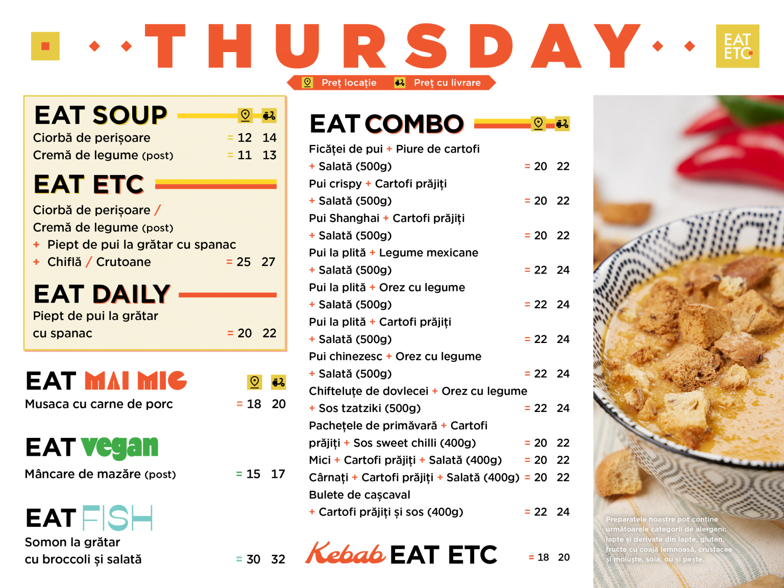 EAT ETC MENIU ZILNIC - EAT ETC